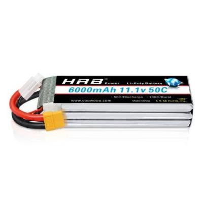 China HRB 6000mah 3S 11.1V 50C Lipo Battery For RC Car for sale