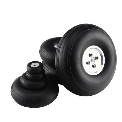 China PU Wheels Aluminum Hub 1.5/2.25/3.25/5/7 Inch For Gas/ Radio Control Toys Aeromodel Airplane for sale