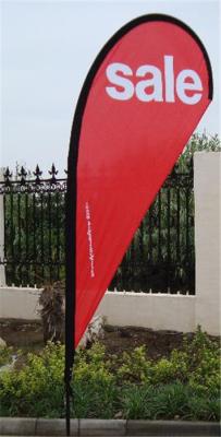 China 3 m double sided teardrop flags with dye sublimation printing for sale