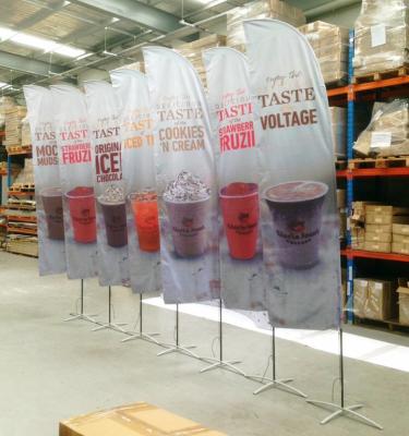 China Roadside Swooper Feather Flags Banner For Advertising / Trade Show for sale