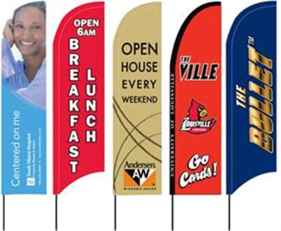 China Custom Outdoor Feather Banner Flags for sale