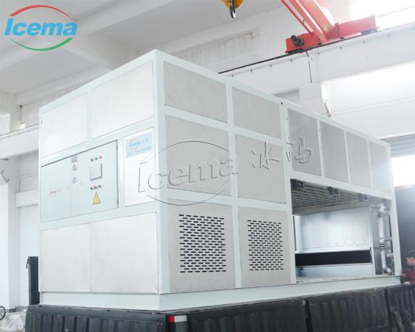 37.5KW Cooling Capacity Direct Cooling Block Ice Machine with Stainless Steel Plate Evaporator