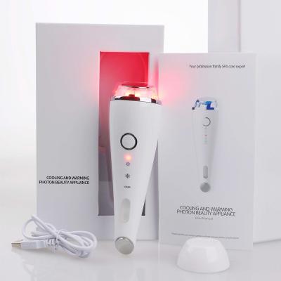 China Home use cool and hot photon beauty device red led and blue led and vibration multi-functional beauty equipment for sale