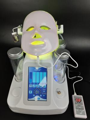 China 1 water oxygen peeling machine with LED face mask RF BIO Lifting Spa Facial Machine Aqua Skin Cleaning Microdermabrasio for sale