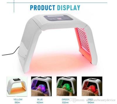 China Red Blue Green Yellow 4 Light LED Facial Mask PDT Light For Skin Therapy Beauty machine For Face Skin Rejuvenation salon for sale