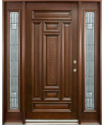 China Prima one-stop service solid wood outdoor front door designs for sale