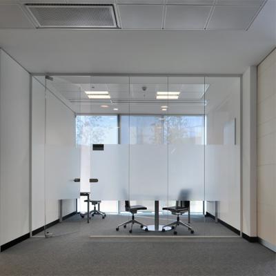 China Interior Tempered Frosted Glass Partition for Bathroom Office Partiton for sale