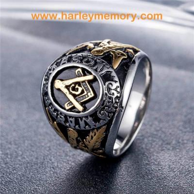 China harley bike legend 316L stainless steel skull ring retro men's rings for sale