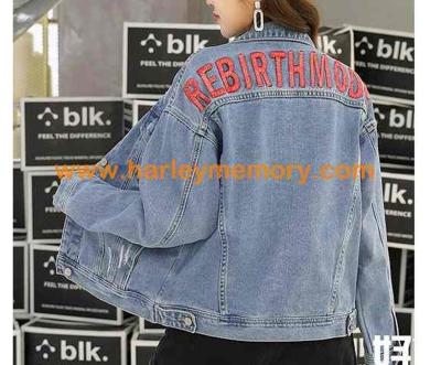 China wholesale woman denim jackets and coats for sale