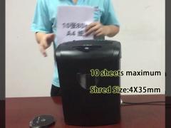 5.55 Gallons CD 10 Sheets A4 Paper Shredder Machine CD218P with CE Certificate and 21L basket Bin