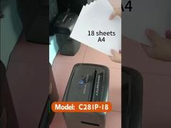 Triturador de papel pesado 45 minutos 18 folhas de corte cruzado de cartão de crédito de escritório Trituradores de cartão de crédito para escritório 20 litros