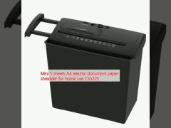 Pequeno 5 folhas de papel A4 cortado em tiras triturador de papel para Home Office para Document Mail Staple CS522S