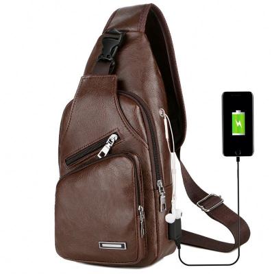 China Portable Men's Shoulder Bag Travel Messenger Bag High Quality Durable Waterproof Casual PU Leather Trunk Bag G040 factory