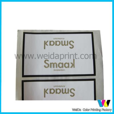 China O logotipo gravou a impressão feita sob encomenda Não-lustrosa da etiqueta no papel branco da casca à venda