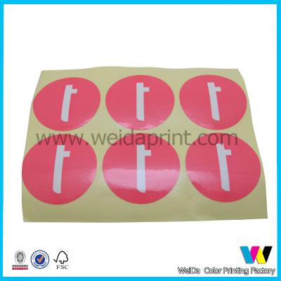 Cina Autoadesivo rosa personale della carta dell'adesivo speciale di colore su carta bassa gialla in vendita