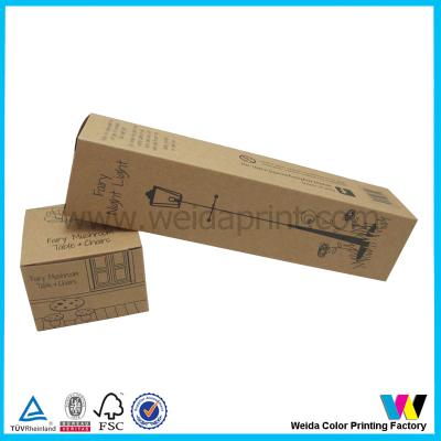 Cina Contenitori d'imballaggio imballati piano di carta kraft di Brown Con il logos nero di stampa, nessuna laminazione in vendita