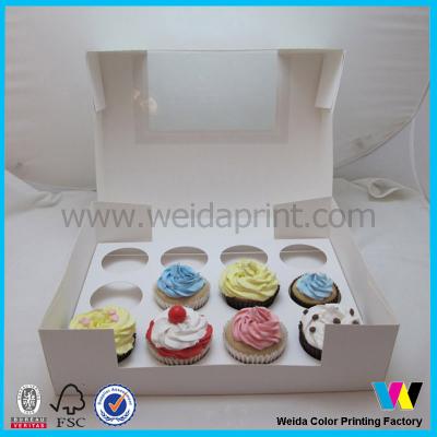 Cina L'imballaggio per alimenti di ordine personalizzato inscatola 1 - 24 fori con la finestra del PVC in vendita