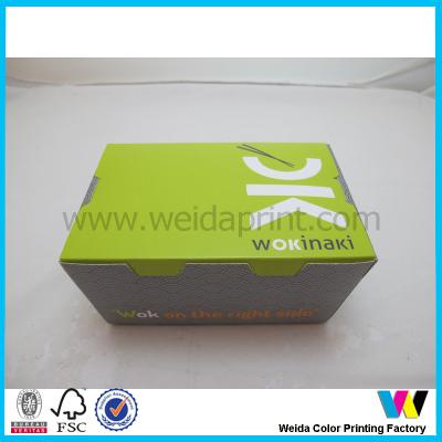 Cina Il Libro Verde porta via la scatola per il pollo fritto CMYK del popcorn variopinto in vendita