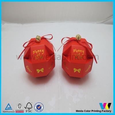 Cina Scatola rossa di Candy della carta speciale di CMYK Pantone con l'arco per nozze o il partito in vendita
