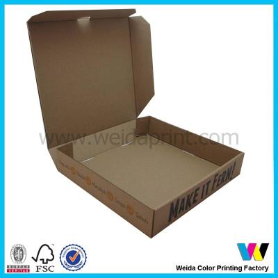 Cina Brown personale 80gsm - scatola asportabile di imballaggio per alimenti della pizza della carta kraft di 250gsm in vendita