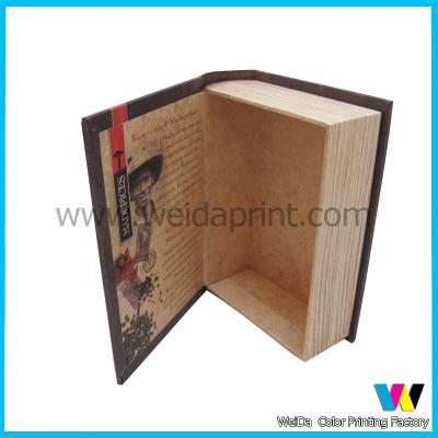 Cina Contenitori d'imballaggio di carta di cartone decorativo a forma di del libro per il regalo in vendita
