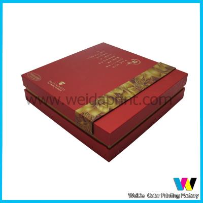 Cina Scatole d'imballaggio di carta della laminazione opaca rossa squisita per tè in vendita