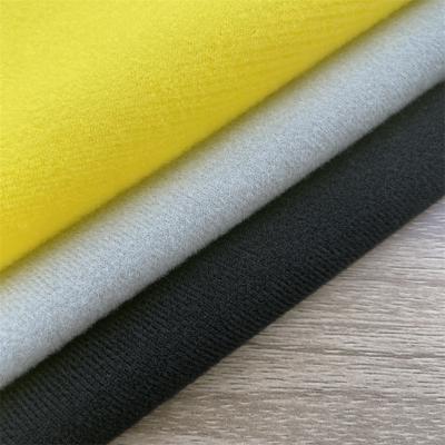 China Soft Knitted Plain Micro Lining Velvet Fabric For Bath Slippers 145-155cm Width for sale