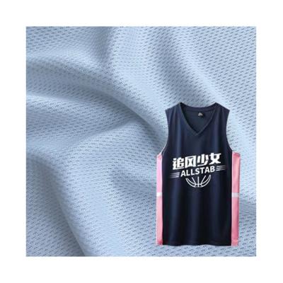 China Soft Comfortable 100% polyester Keft gebreide vogel oog stof voor droog snel sport uniform Te koop