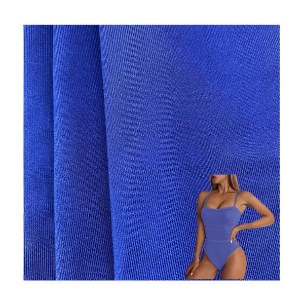 Traje de yoga de tejido de poliéster reciclado con peso medio y elasticidad en cuatro direcciones