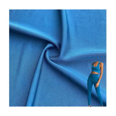 China Gepersonaliseerde gebreide weefsel voor badkleding yoga set in 88% polyester en 12% spandex Te koop