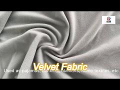 Plain Knitted 100% Polyester Velvet Fabric 105-180gsm In Width 145-155cm