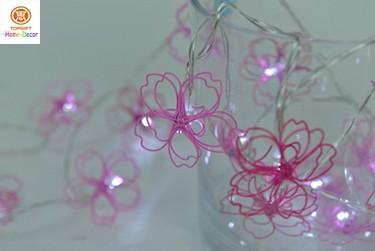 China Led 3V Low Powder Christmas Decoration Lights Metal Finished Flower Figure for sale