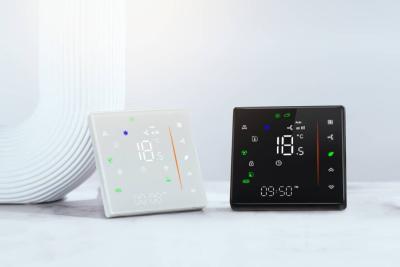 China Termóstato de la sala de control del app de WIFI de la pantalla táctil - diseño DKT-S200 de Nero Specchio para la calefacción de piso inferior en venta