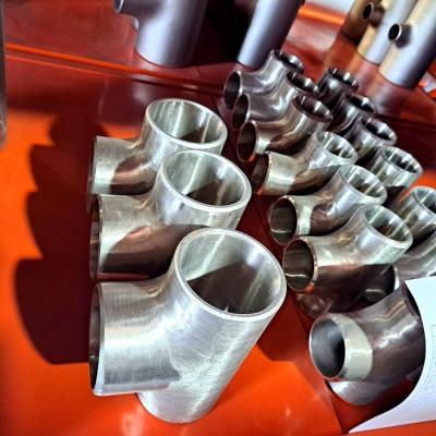 China Corrosion Resistant Titanium Alloy Fittings Titanium Tee Pipeline for sale
