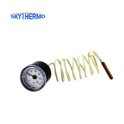 China industrial plastic round remote reading capillary thermometer for boiler for sale
