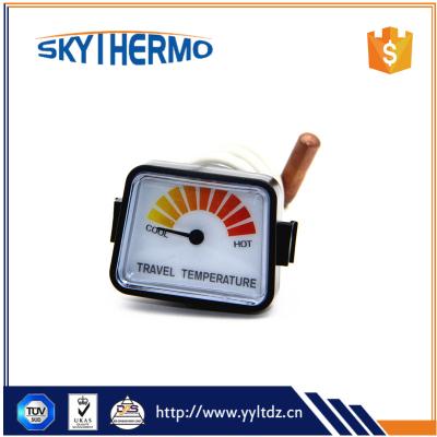 China plastic square pressure theory boiler remote reading thermometer with capillary tube for sale
