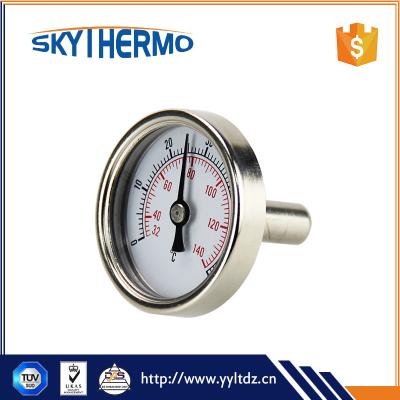 China industrial pipe use water testing boiler bimetal back connection thermometer for sale