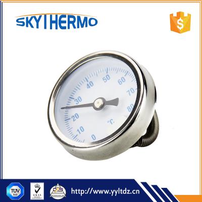 China water pipe thermometer bimetal metal thermometer for sale