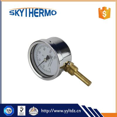China full stainless steel 304 material water testing boiler bimetal 120c thermometer for sale