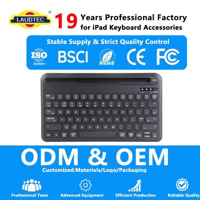 China Ultra Slim 78-Key Wireless BT 5.1 Keyboard Scissor Switch with Universal Tablet & Phone Stand ODM OEM/Private Label for sale