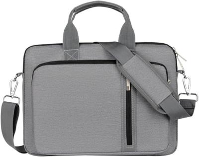 China Laptop Handbag Stylish Grey Crossbody Computer Bag for Women Protective Sleeve Case with Adjustable Shoulder Strap for Work Wholesale OEM/ODM/Private Label for sale