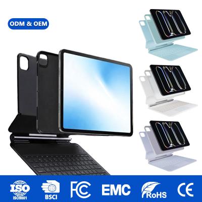 China All-in-One Magnetic Keyboard Cover With Touchpad and 7 RGB Backlit Pen Holder 64-Key UK/US Layout for iPad Air 11