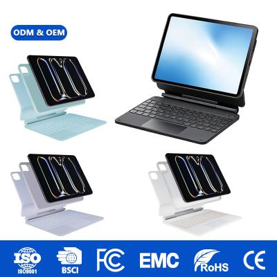 China Custom Logo/Layout Premium Detachable Wireless Magnetic Keyboard Detachable Shell With Pen Groove for iPad Air 11