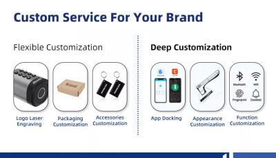 Cina Cilindro astuto regolabile della serratura di porta di WiFi BLE Digital con la chiave meccanica in vendita