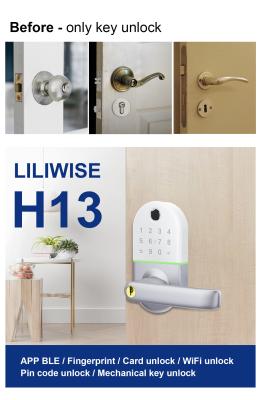 Cina Materiale astuto della lega di alluminio della serratura di porta della tastiera dell'impronta digitale della cifra di Tuya Wifi in vendita