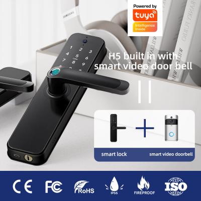 China Tuya APP Bluetooth Lock Smart Home Video Doorbell Door Lock for sale