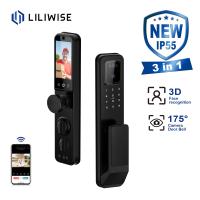 China T7 Camera Door Lock with Screen - 10 Unlock Methods, 7.4V Battery, 35-65mm Door Fit for sale