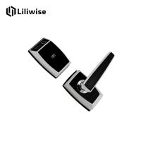 China Split Type Fingerprint Door Lock with 6V Battery Power and 300 User Capacity - Optical Sensor Touch Screen Security System for sale