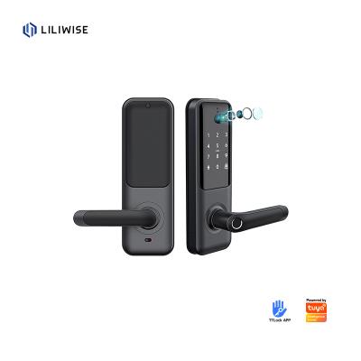 China Tuya WiFi BLE Smart Door Lock with Fingerprint and Keypad for sale