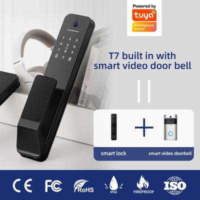 China Fully Auto Smart Lock with WiFi Bluetooth Fingerprint and Key for sale